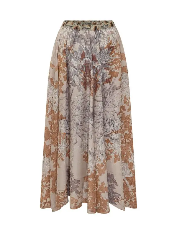 PIERRE-LOUIS MASCIA Long Skirt With Artistic Print
