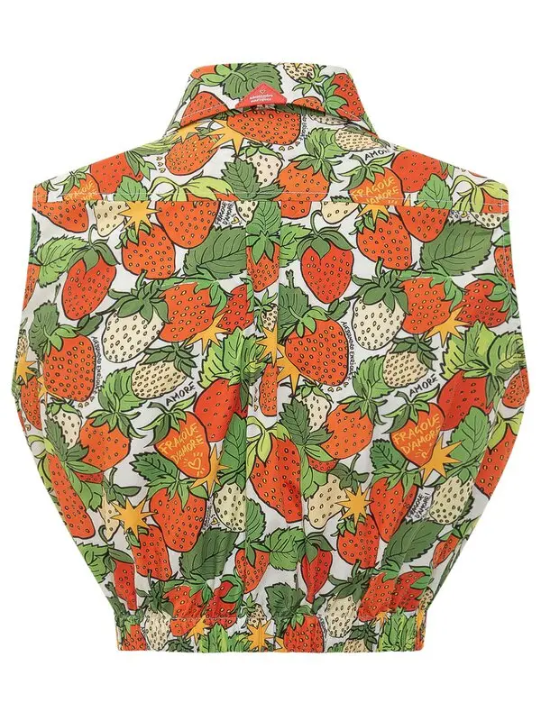 ALESSANDRO ENRIQUEZ Stylish Short-sleeve Shirt With Fruit Print