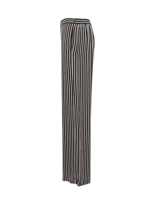 Michael Kors Striking Striped Trousers - Black