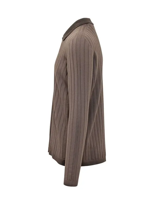 AROVESCIO Shirt With Elevated Collar Detail - Ebony