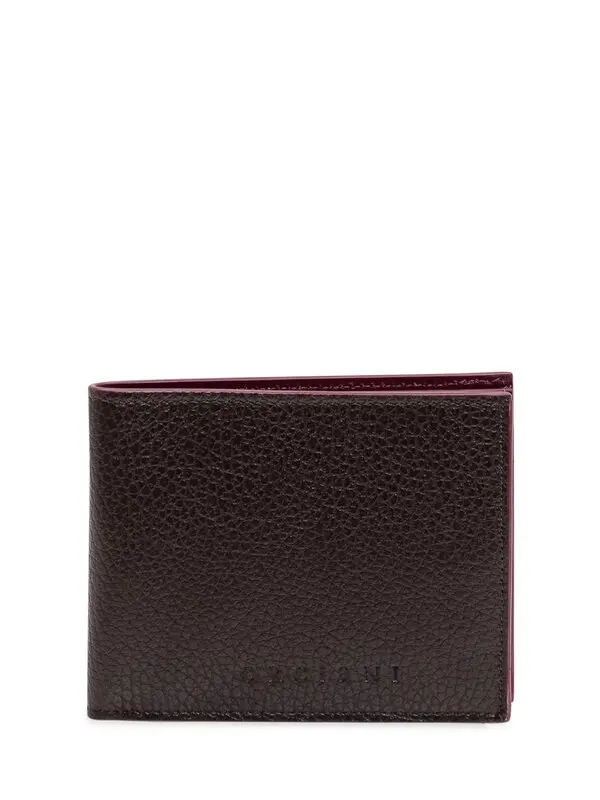 Orciani Stylish Mini Leather Wallet - Ebano+bordeaux