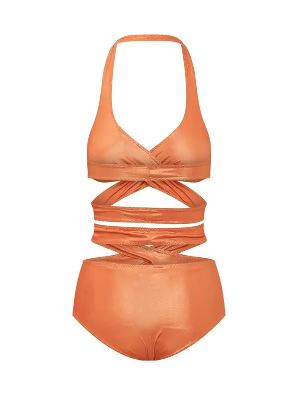 ALESSANDRO VIGILANTE Two-piece Mini Bikini Set - Arancione/pesca