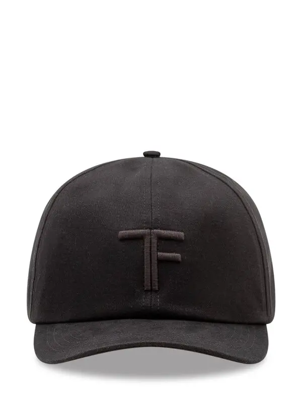 TOM FORD Classic Cap With Subtle Logo Embroidery - Black