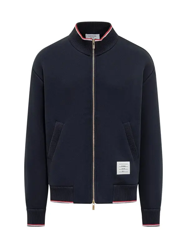 Thom Browne Bomber Jacket With Zip Fall Winter 25 - Navy