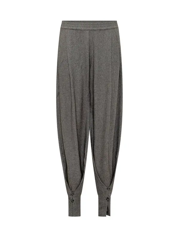 Andamane Renee Buttoned Trousers - Grey/black