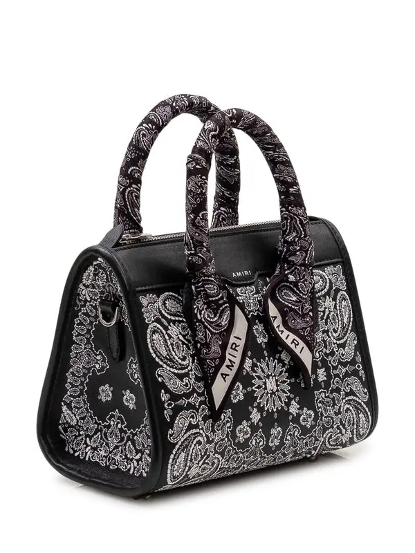 Amiri Mini Triangle Handbag With Bandana Motif