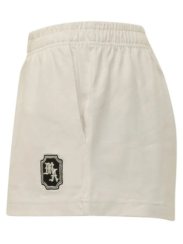 Amiri Stylish Mini Shorts With Logo Application - Alabaster