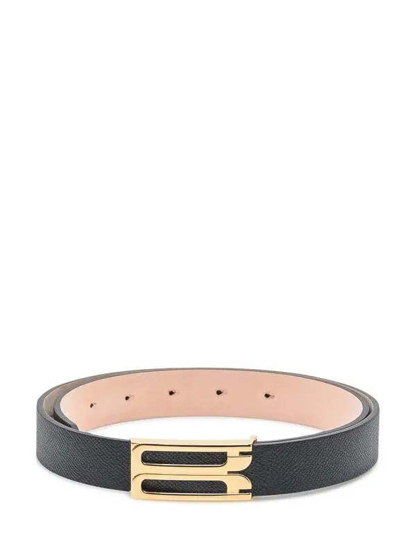 Victoria Beckham Classic Leather Belt - Black