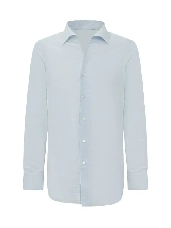 FINAMORE 1925 Classic Mini Linen-cotton Blend Shirt