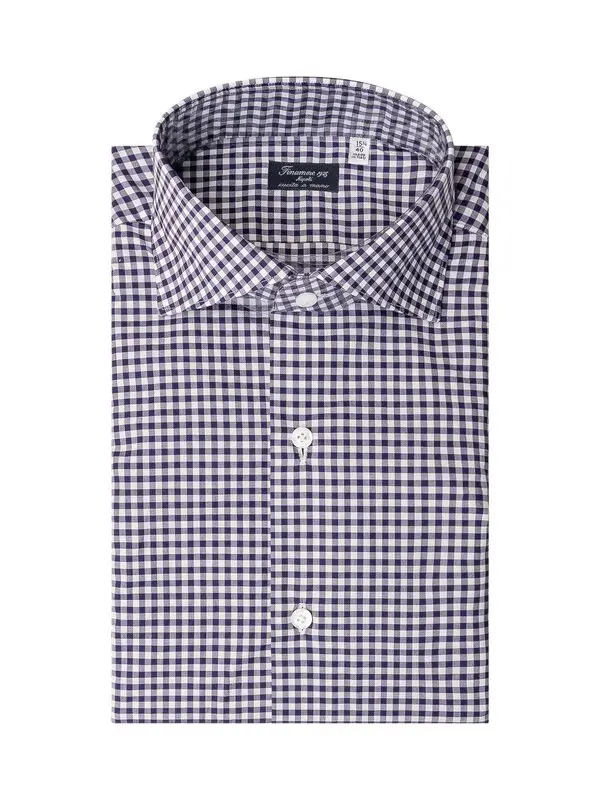 FINAMORE 1925 Classic Quadri Shirt With Cthessico Collar