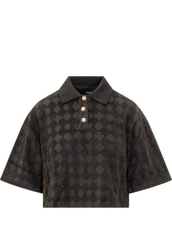 Amiri Classic Long Sleeve Polo - Black