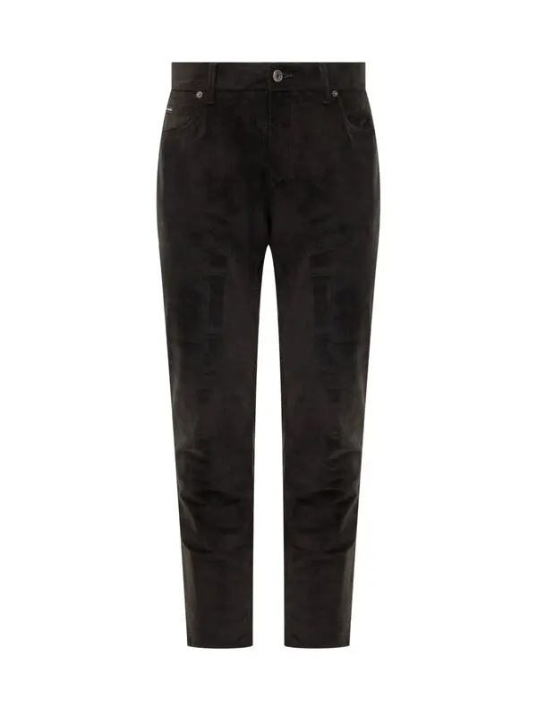 Dolce & Gabbana Velvet Trousers - Nero