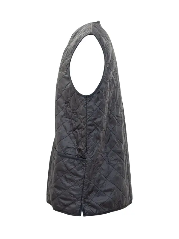 Barbour Gilet Quilt Vest With Zip - Navy