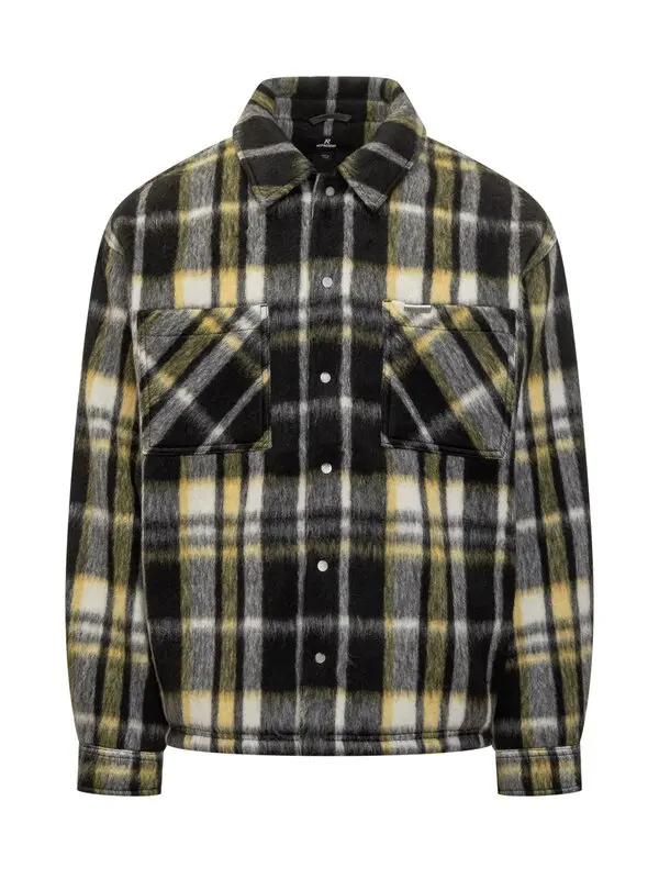 REPRESENT Wool Blend Overshirt - Jet Black