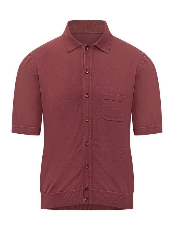 RAKKI Cotton Polo Shirt - Cherry