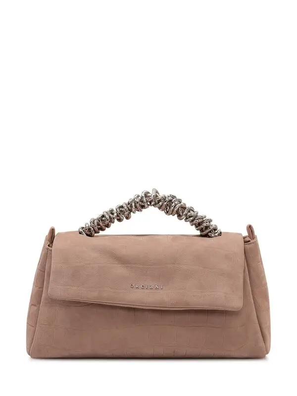 Orciani Mini Handbag With Chain Handle - Biscotto
