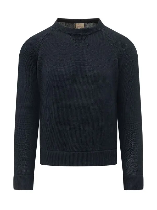 RAKKI Essentials Giro Neck Sweatshirt - Blu Notte