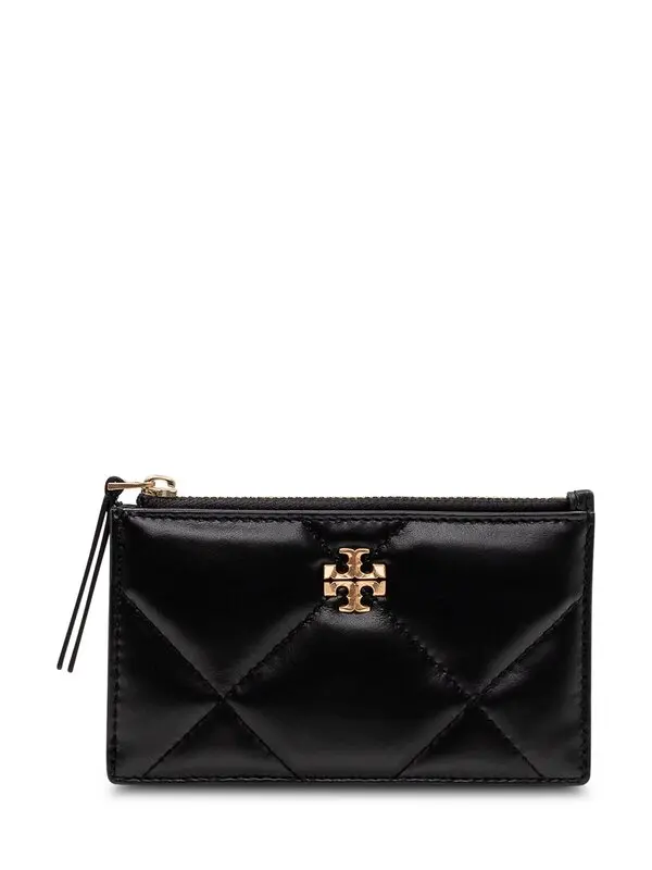 Tory Burch Mini Quilted Zip Wallet - Black