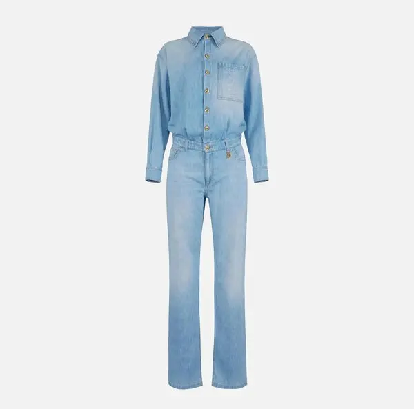 Elisabetta Franchi Chic Jumpsuit - Light Blue