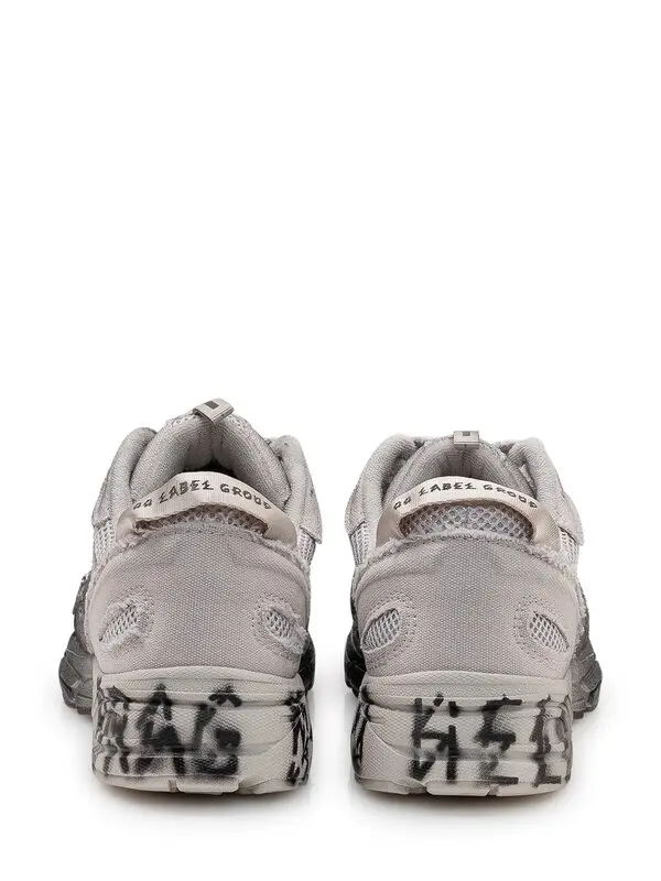 44 LABEL GROUP Distressed Effect Sneakers With Mesh Inserts