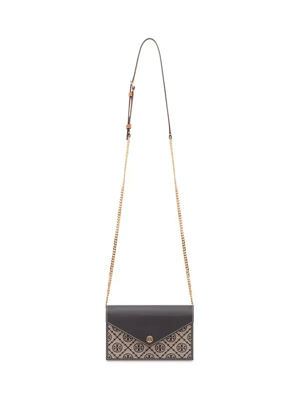 Tory Burch Monogram Chain Wallet - Tory Navy