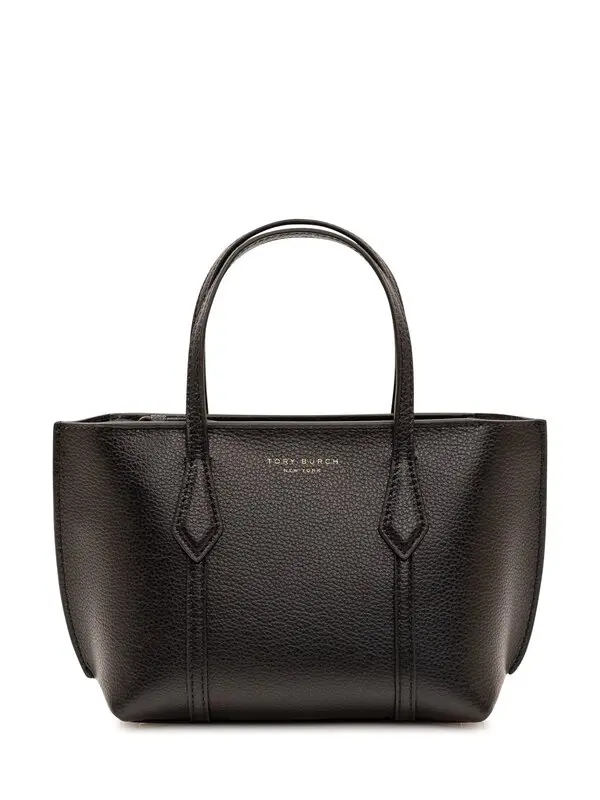 Tory Burch Leather Mini Tote Handbag - Black