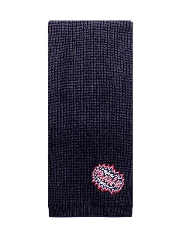 ANYA HINDMARCH Logo-emblazoned Scarf - Marine
