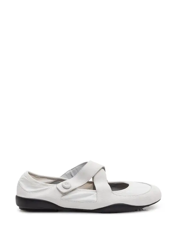 Tory Burch Jane Romand Sport Flats - Bianco Laredo