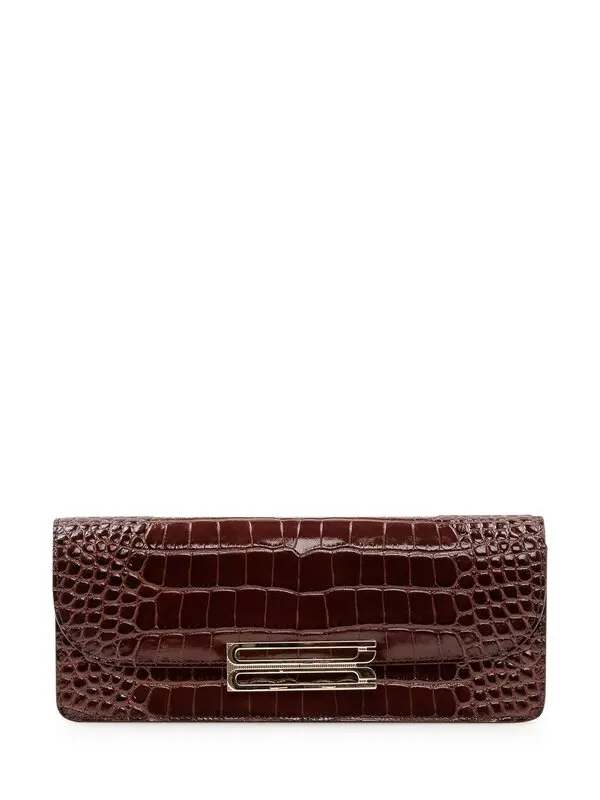 Victoria Beckham Mini Est-west Clutch - Dark Brown