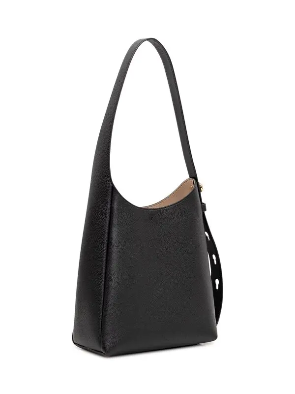 Tory Burch Leather Hobo Handbag - Black