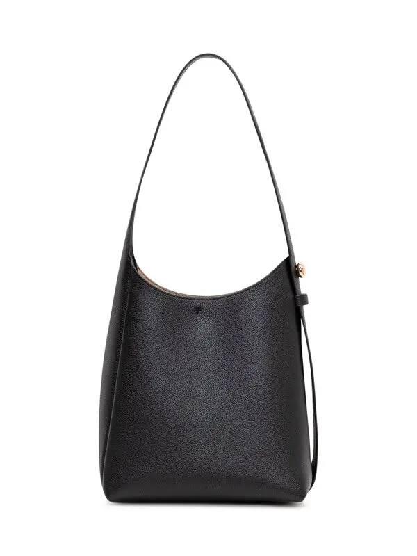 Tory Burch Leather Hobo Handbag - Black