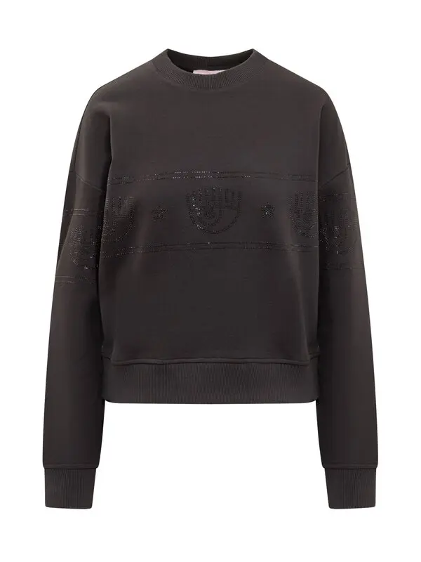 CHIARA FERRAGNI Logomania Sweatshirt Mini - Black