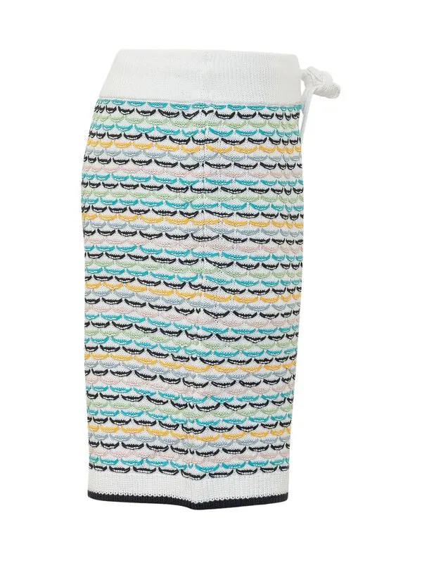 Casablanca Tuck Stitch Mini Shorts - Multi