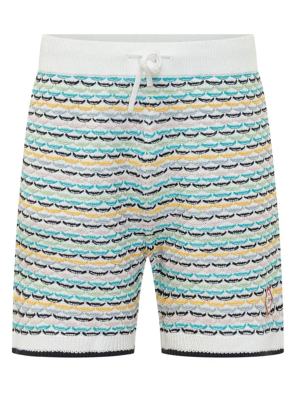 Casablanca Tuck Stitch Mini Shorts - Multi