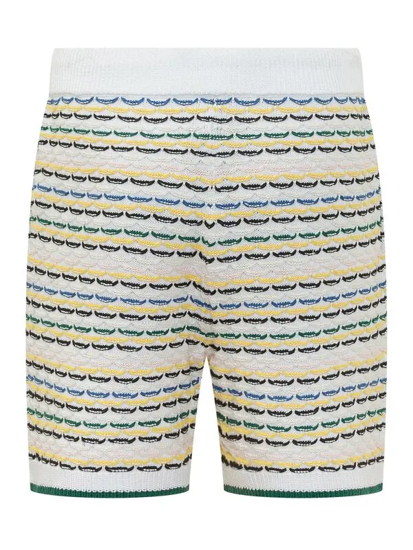 Casablanca Tuck Stitch Mini Shorts - Multicolor
