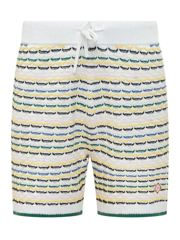 Casablanca Tuck Stitch Mini Shorts - Multicolor