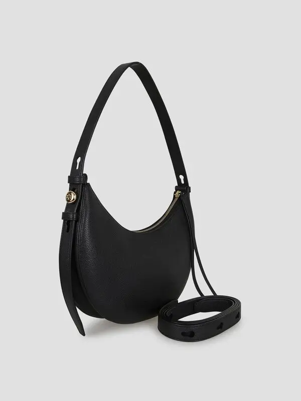 Tory Burch Romand Half Moon Mini Handbag - Black