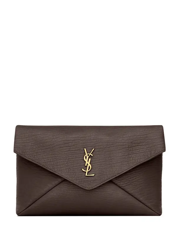 Saint Laurent Mini Leather Flap Bag With Origami Construction, 18 Cm Height, 29.5 Cm Width, 4.5 Cm Depth