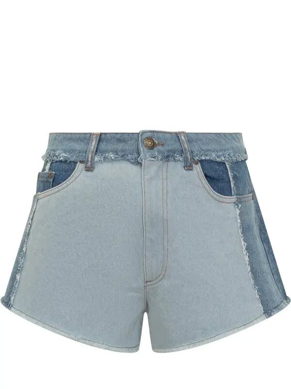 CHIARA FERRAGNI Denim Cotton Shorts Mini Style