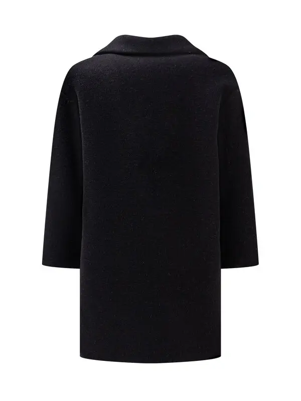 Monnalisa Chic Mini Jacket For Effortless Fall Styling - Nero