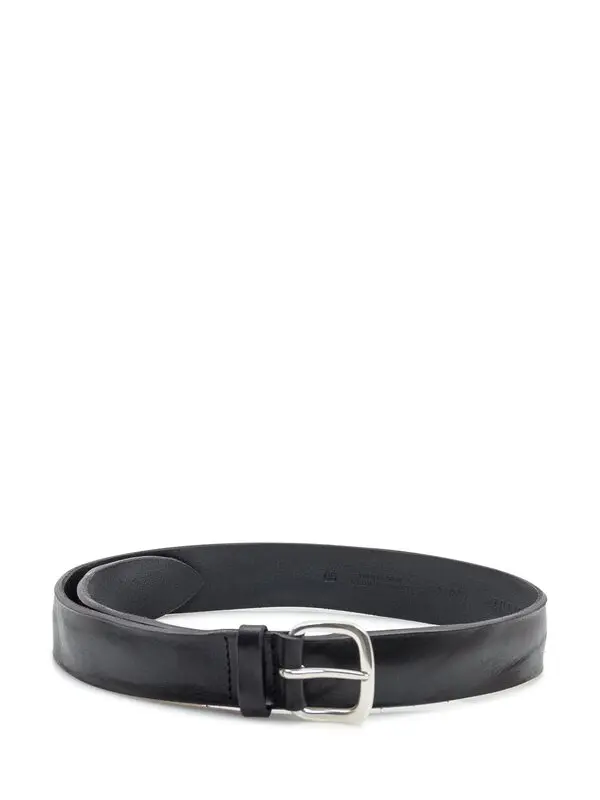 Orciani Classic Leather Belt With Metal Buckle
