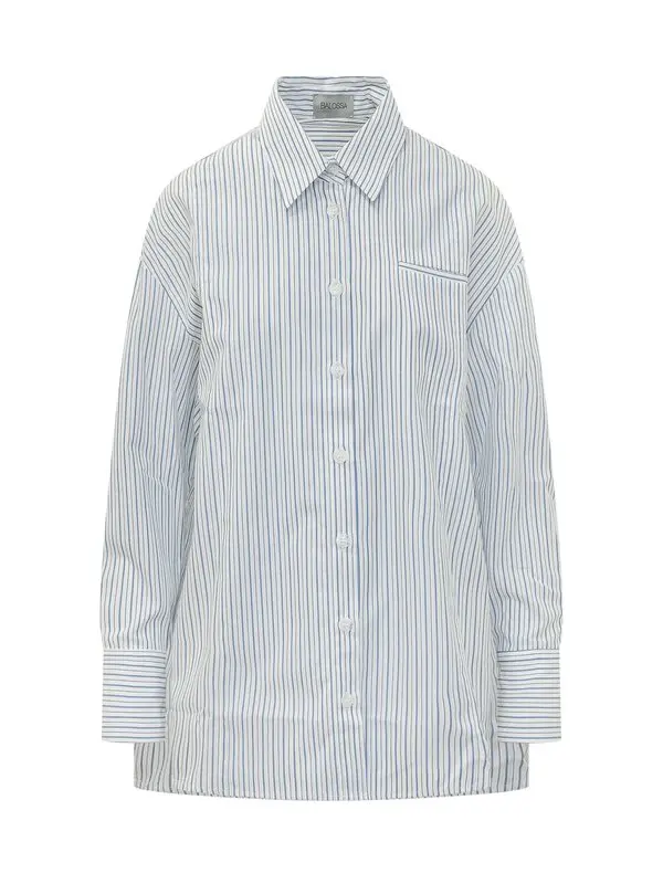 BALOSSA Striped Button-up Shirt - 1