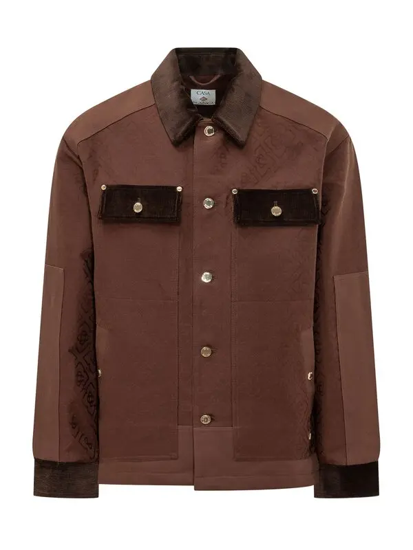 Casablanca Cotton Workwear Jacket - Dark Brown