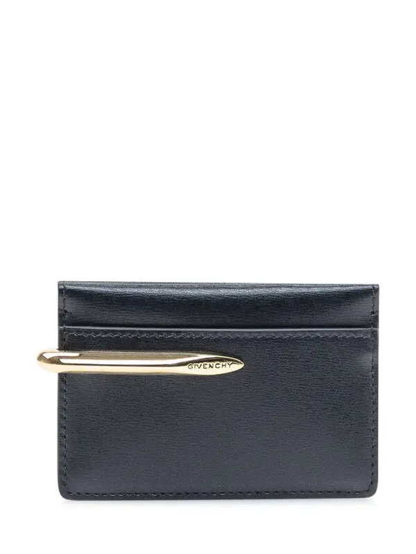 Givenchy Luxury Card Holder With Metallic Detailing - Black
