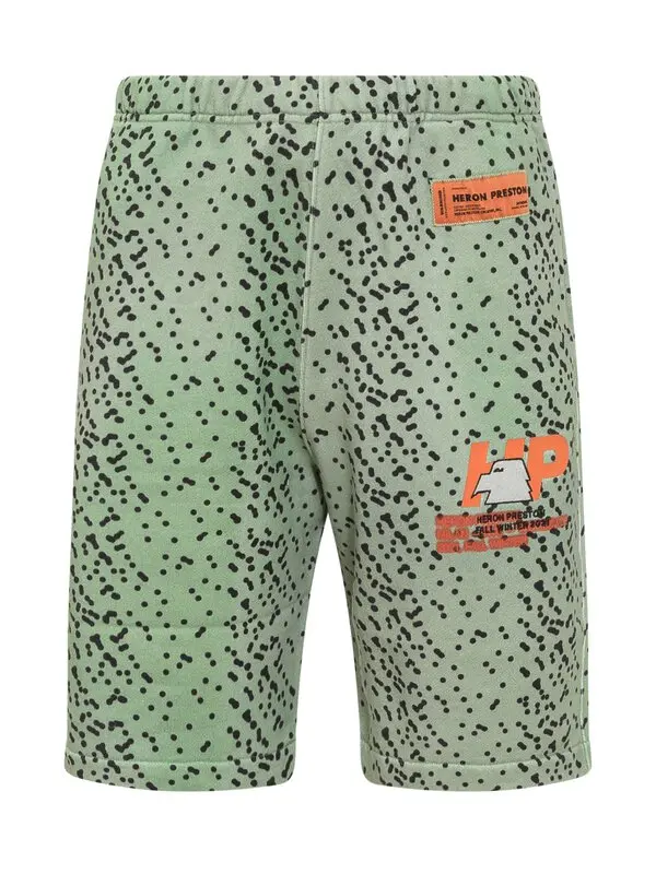 Heron Preston Polka Dot Mini Shorts - Verde