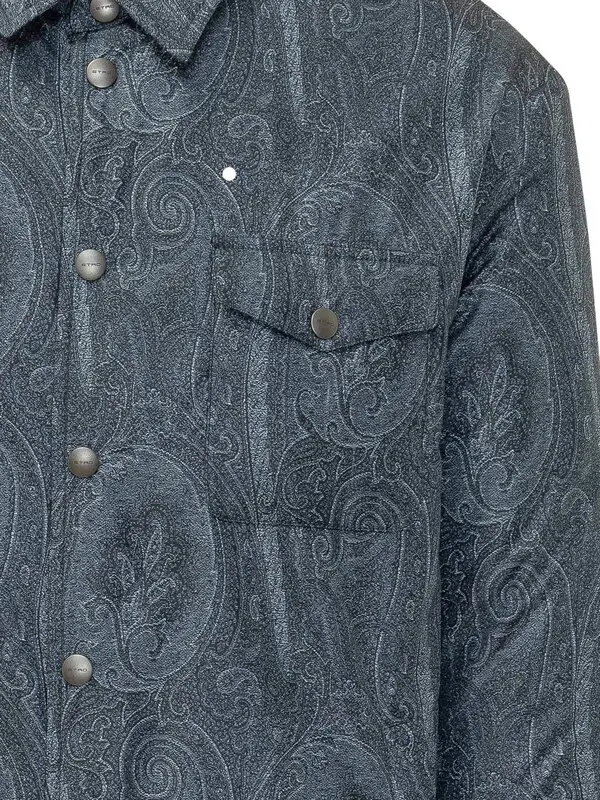 Etro Paisley Overshirt - Blu