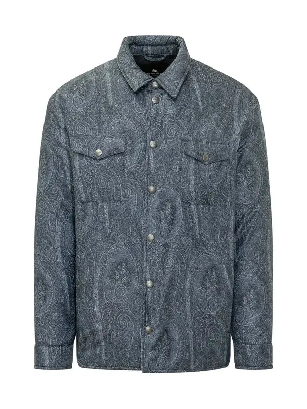 Etro Paisley Overshirt - Blu