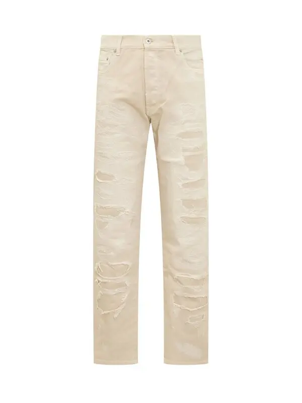 Heron Preston Tailored Cargo Pants With Five Pockets - Ivory