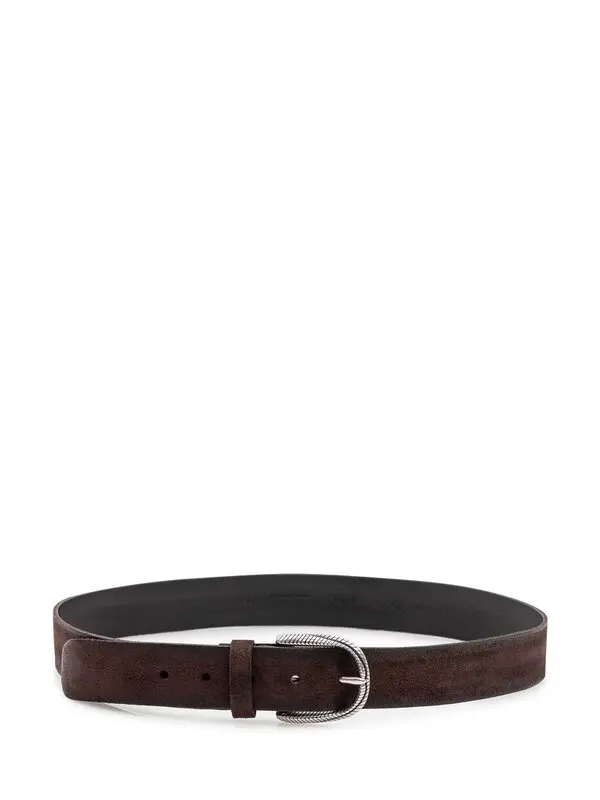 Orciani Hunting Suede Belt - T.moro