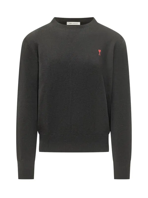 AMI Paris Crewneck Sweater With Adc